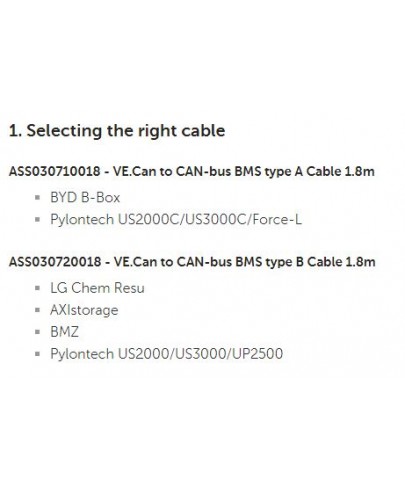 VE.Can to CAN-bus BMS type A Cable